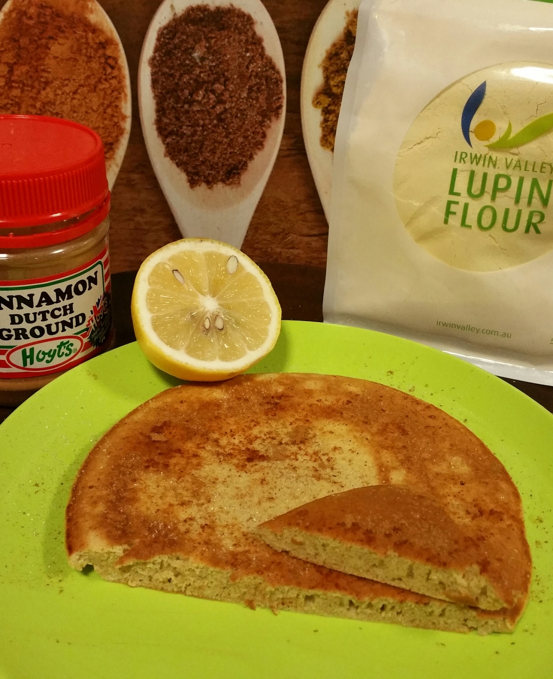 Reduced carb GF lupin Pancake - Professor Kouris Nutrition